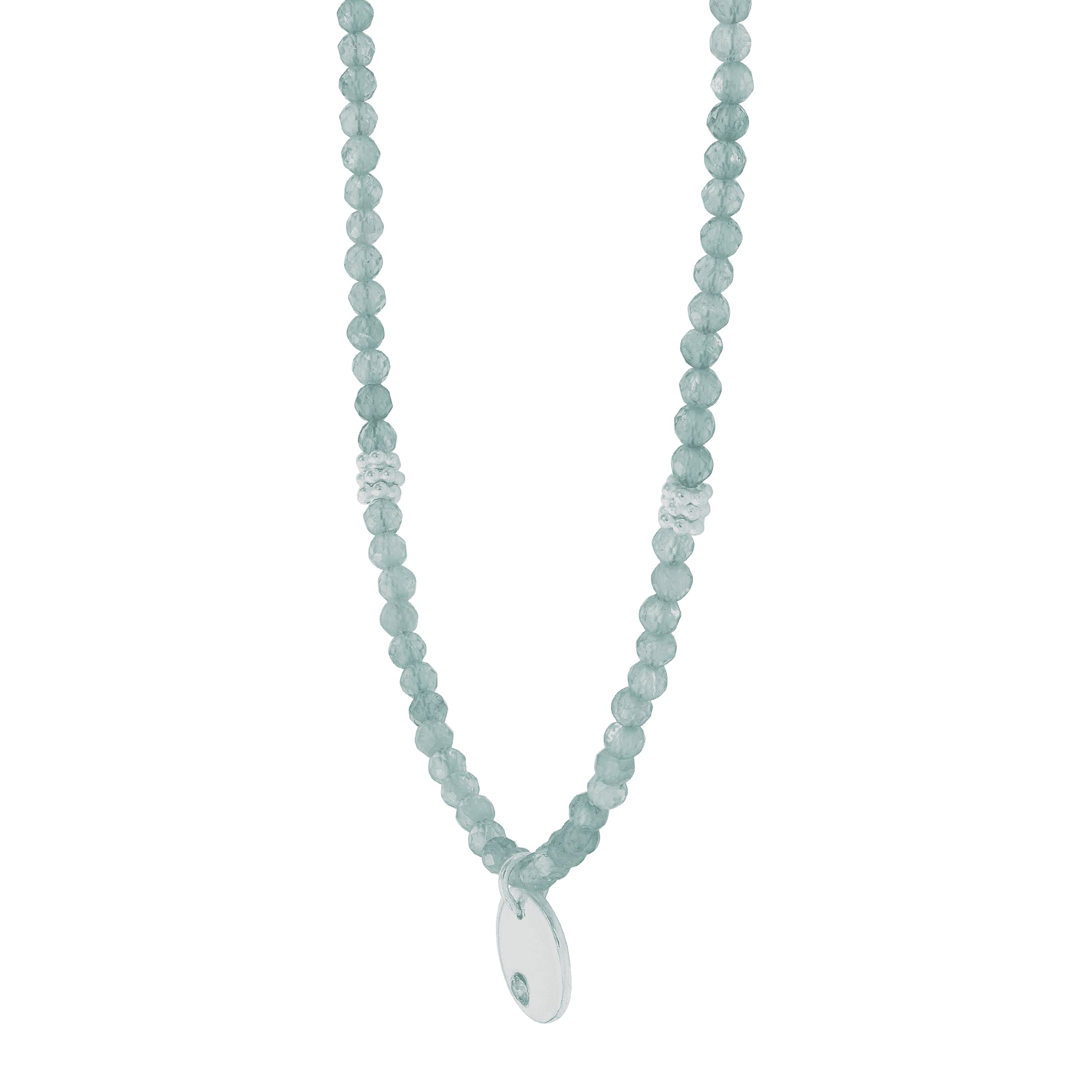 Silpada 'Horizon By the Sea' Aquamarine and Cubic Zirconia Pendant Necklace in Sterling Silver, 16"