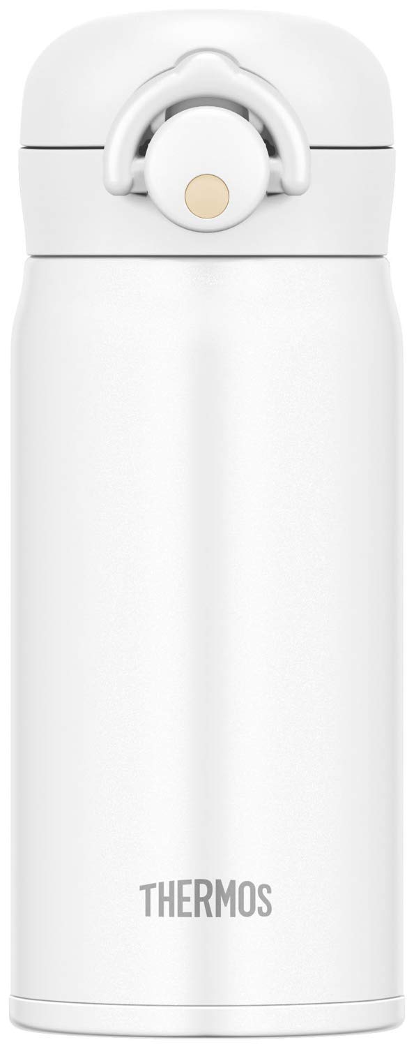 Thermos JNR-351 MTWH Water Bottle, Vacuum Insulated Travel Mug, 11.8 fl oz (350 ml), Matte White