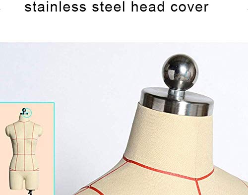 Mannequin Torso Mannequin Dress Form Torso Adjustable Mannequin Display Bust Female Tailors Dummy Dressmakers with Wheel Base ()