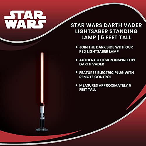Robe Factory Star Wars Darth Vader Lightsaber Standing Lamp | 5 Feet Tall