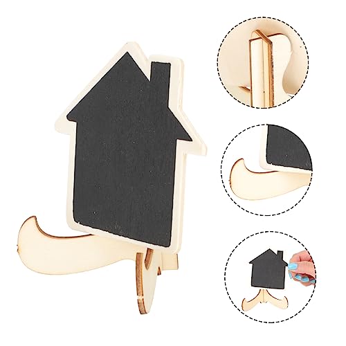 Operitacx 10pcs Wedding Signs Table Chalkboard Sign Place Blackboard Countertop Chalkboard Sign Mini Chalkboard Label Signs Mini Blackboard Easels Chalkboard Signs Small Board Desktop Wood