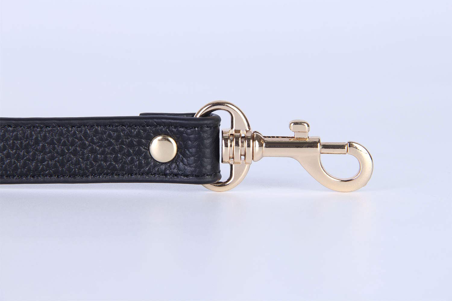 VanEnjoy Full Grain Leather Adjustable Crossbody Straps Replacement - 0.7" Wide, 25"-51" Long(Blue-Gun Buckles)