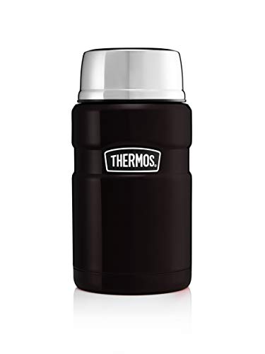 THERMOS Stainless King Food Flask, Matt Black, 710 ml