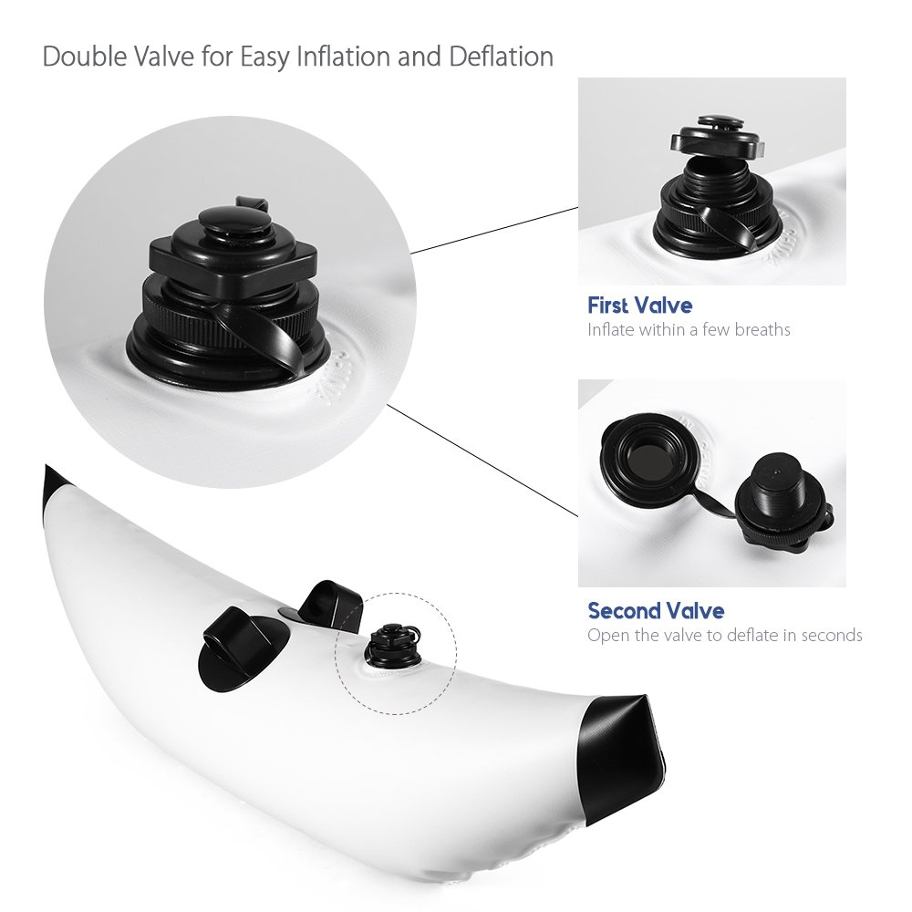 LIXADA Kayak PVC Inflatable Outrigger Kayak Canoe Fishing Boat Standing Float Stabilizer System(without Metal bar)