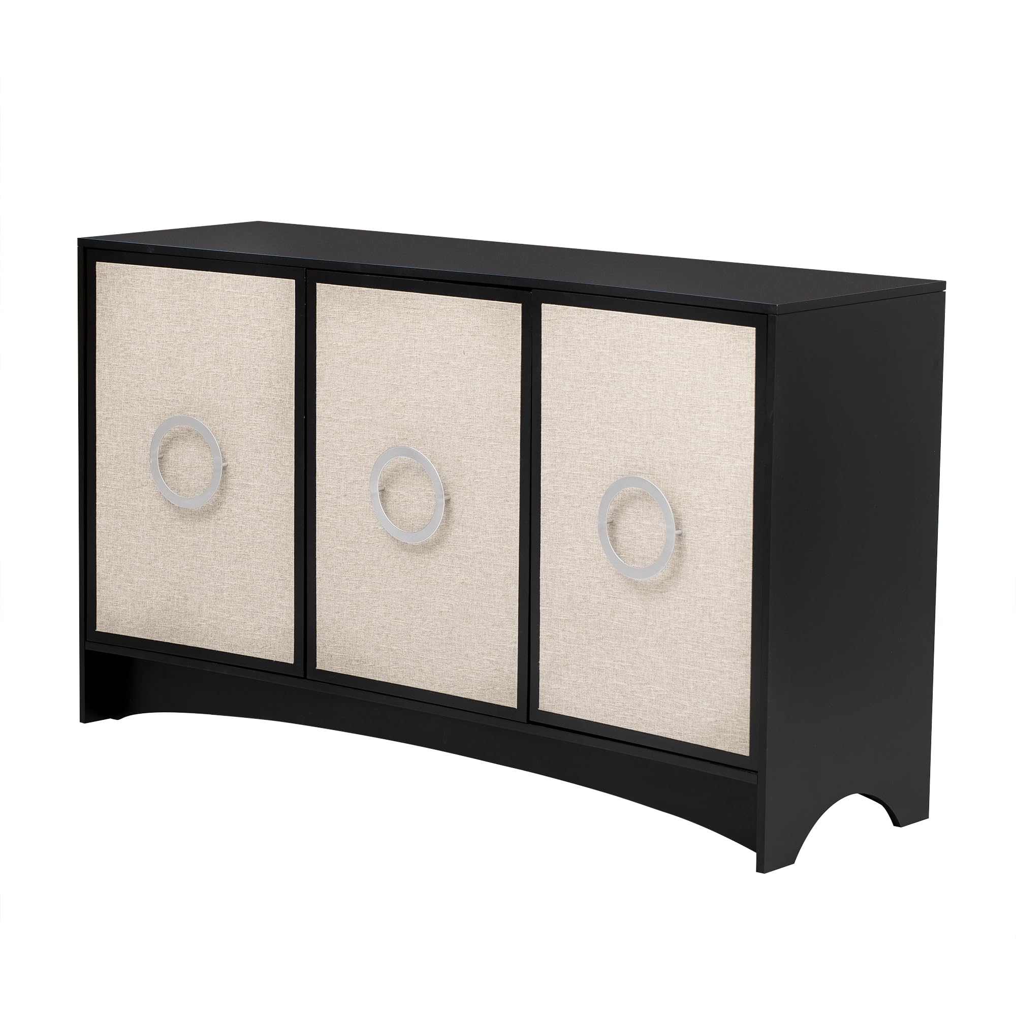 Merax Retro Console Table/Sideboard with Ample Storage, Open Shelves and Drawers, Espresso