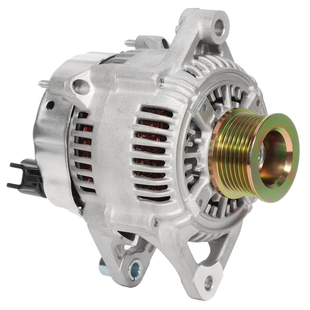 New Alternator Compatible With 1999-2000 For Dodge For Durango 1999-2001 For Dodge For Ram 1500 1999-2000 For Dodge For Ram 1500 Van High Output Alternator Replace 13824, AND0129, 113364