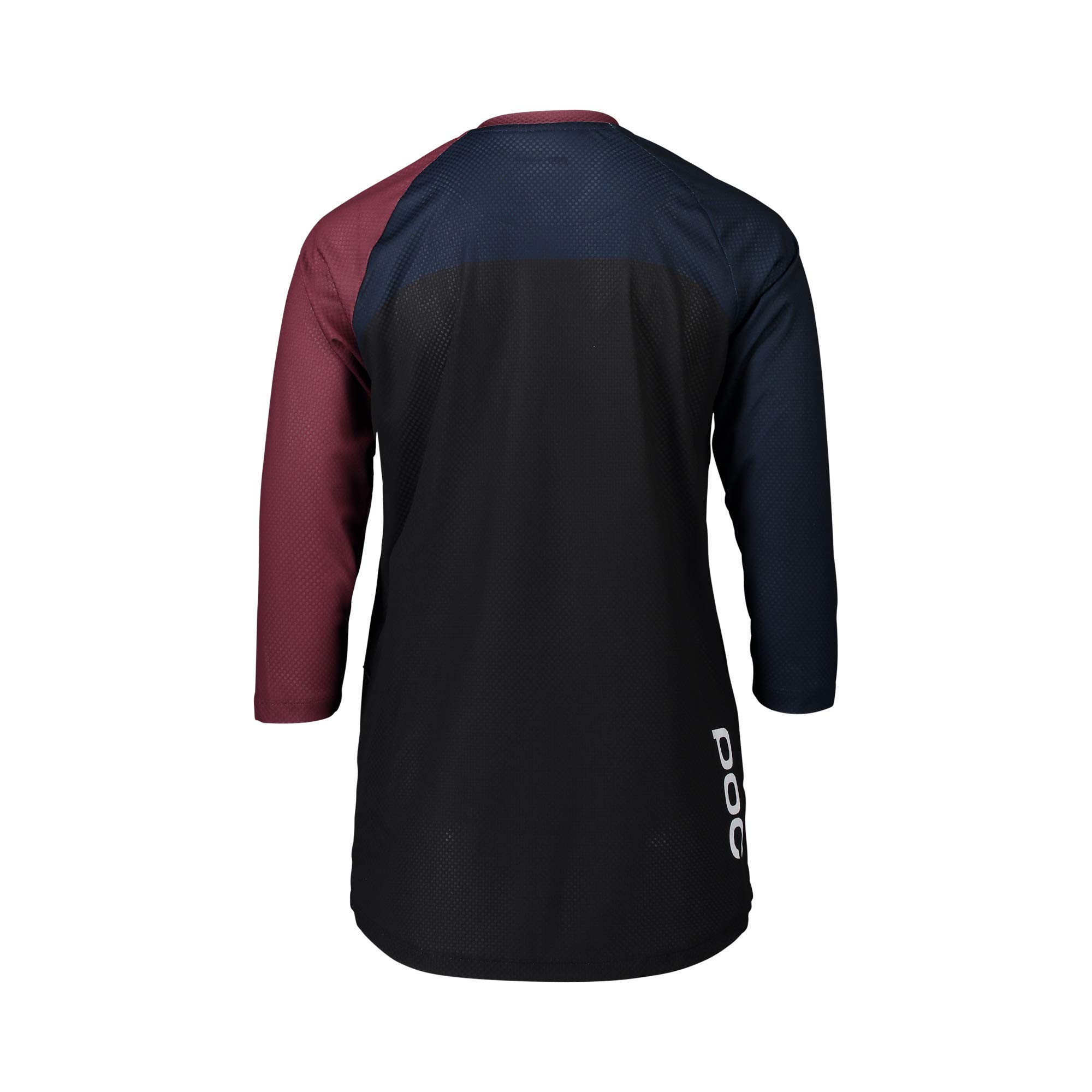 POC, W's Mountain Biking Pure 3/4 Jersey, Propylene Red/Turmaline Navy/Uranium Black, LRG