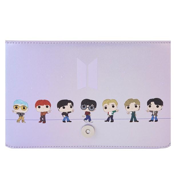 Loungefly BTS Logo Iridescent Purple Faux Leather Crossbody Bag