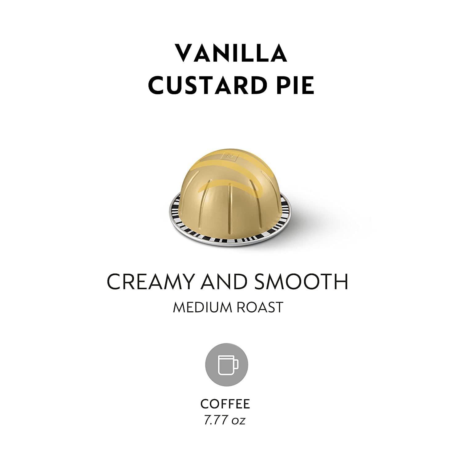 Nespresso VertuoLine (European Version) Barista Creations Flavored Coffee (7.7 ounce): Vanilla Custard Pie, 30 Capsules