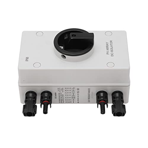 Solar Disconnect Switch, PV Isolator IP66 Waterproof DC 1000V 32A, Grid Solar Power System Photovoltaic Circuit Isolator, for Solar Panels, RV, Boat