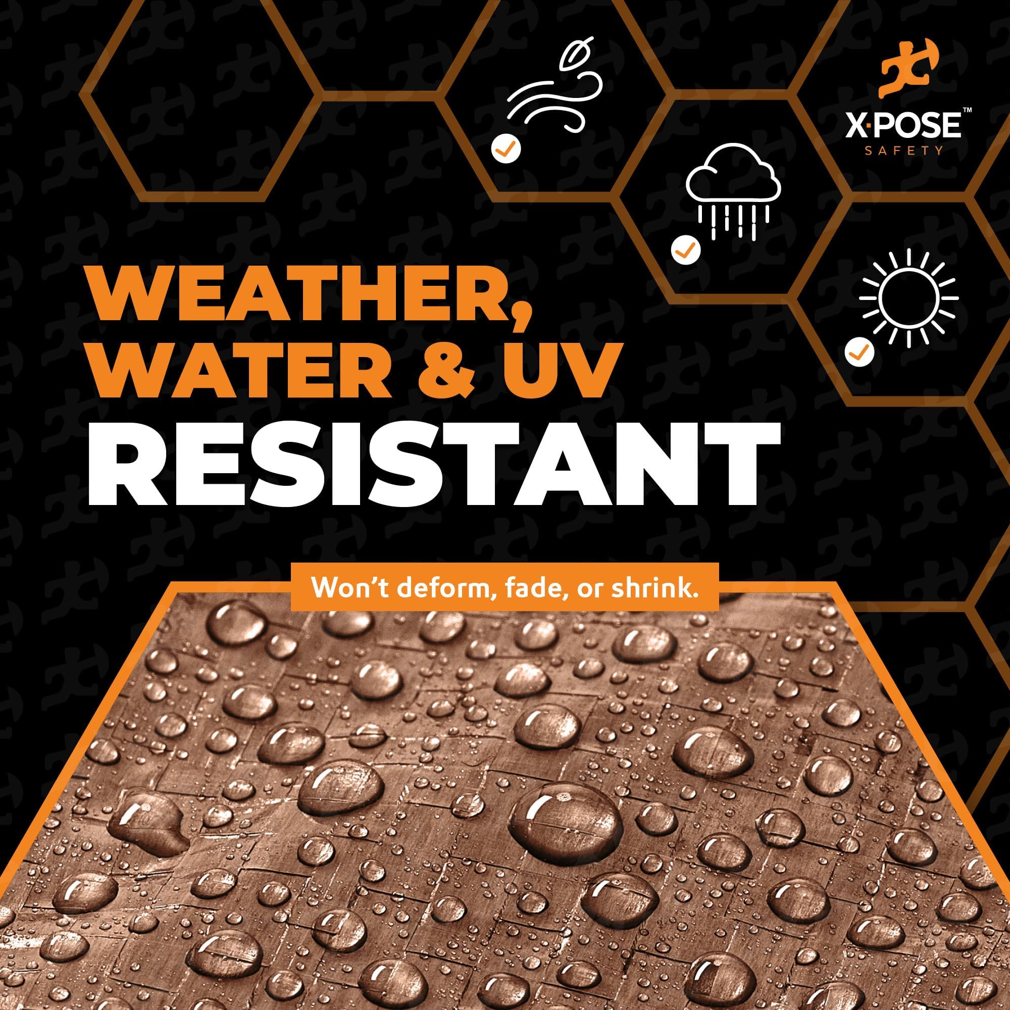 Multipurpose Protective Cover Brown Poly Tarp 6' x 8' - Durable, Water Resistant, Weather Resistant - 5 Mil Thick Polyethylene - by Xpose Safety