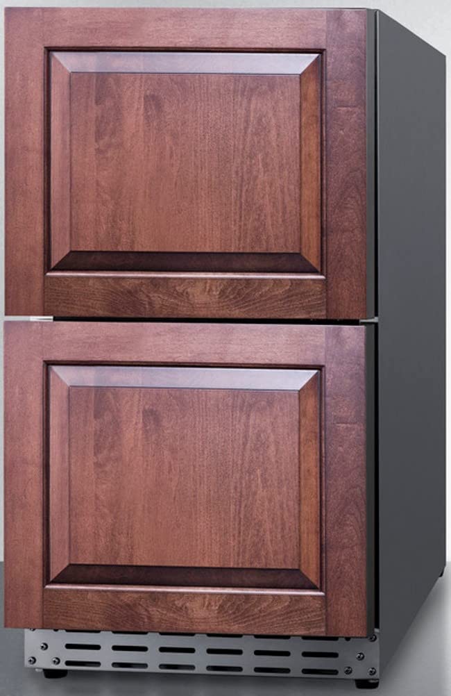 Summit Appliance ADRD18 18" Wide ADA Compliant 2-Drawer All-Refrigerator in Stainless Steel with Panel-Ready Drawer Fronts, Digital Thermostat, Frost-free Defrost, Digital Display