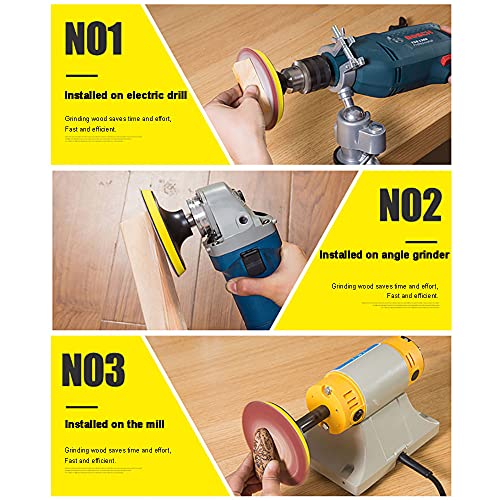 SI FANG 2 Pack 4 Inch Hook and Loop Backing Pads with M10 Thread Drill Adapter, Sanding Discs Polishing Pad Rubber Backing Plates for Angle Grinder, Drill Buffer Polisher Attachment (12000RPM)