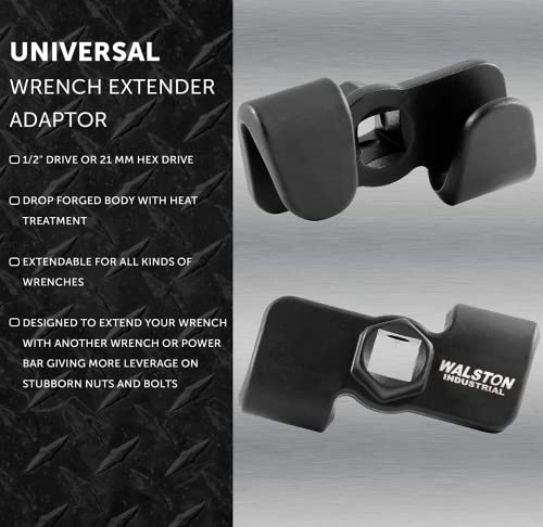 Walston Industrial GH100-701 Universal Wrench Extender Adapter Swench Wrench 1/2 Inch Breaker Bar Wrench Extender Mechanics Tool