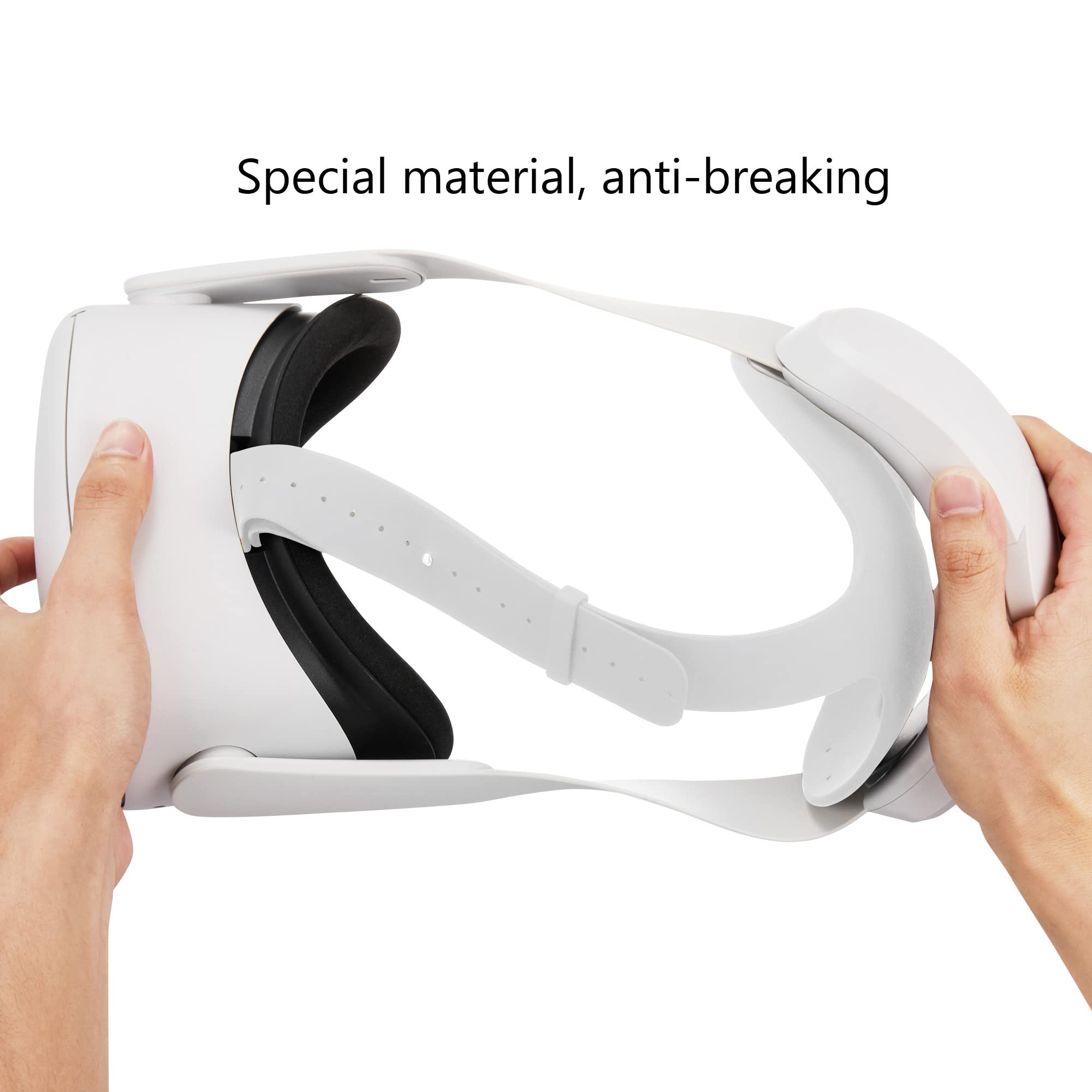 Soarking Headset Accessories Elite Head Strap Replacement Parts for Quest 2,Carrying Case Friendly(White)