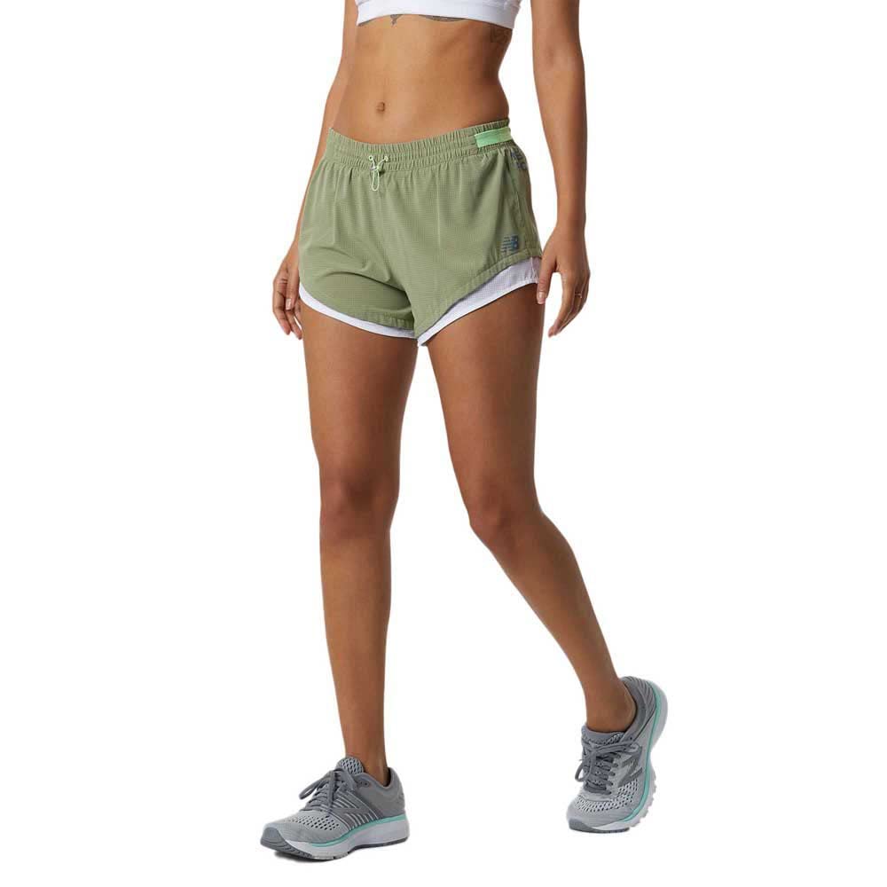 New Balance Women's Q Speed Fuel Short, Ghost Pepper , Small