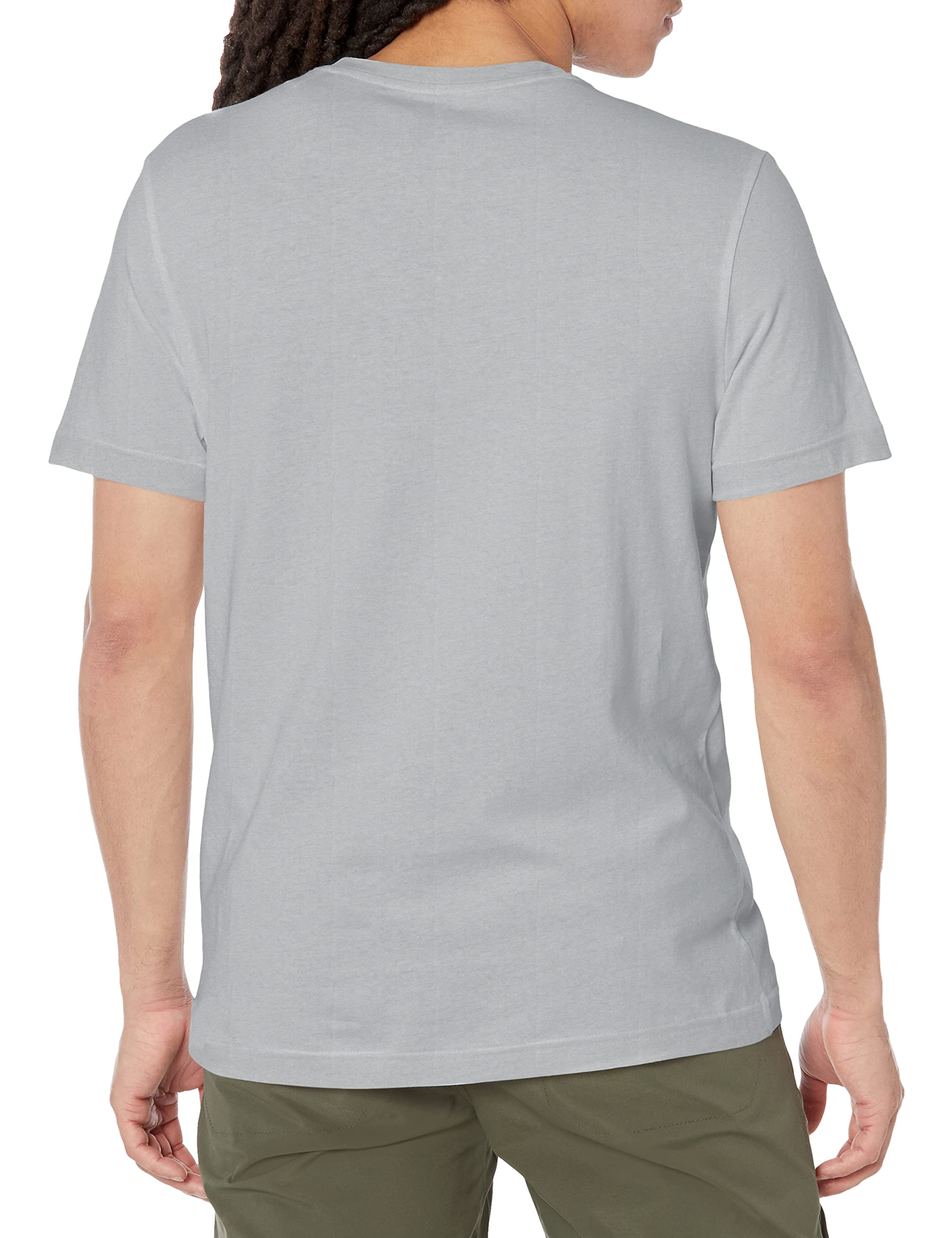 Reebok Men's Standard Tee, Pure Grey/Black Small Logo, Large