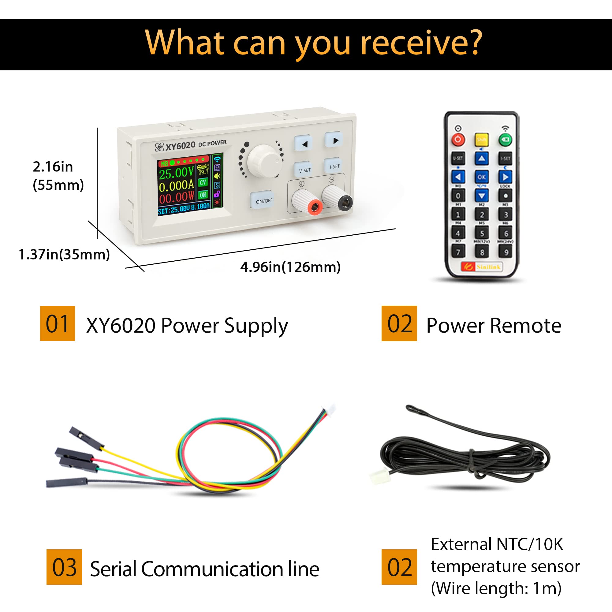 XY-6020 1200W DC to DC Power Converter 6.0-70.00V to 0.0-60.00V/0-8A, Constant Current and Constant Voltage DC Buck Conver DC Voltage Stabilization Module with LCD Display