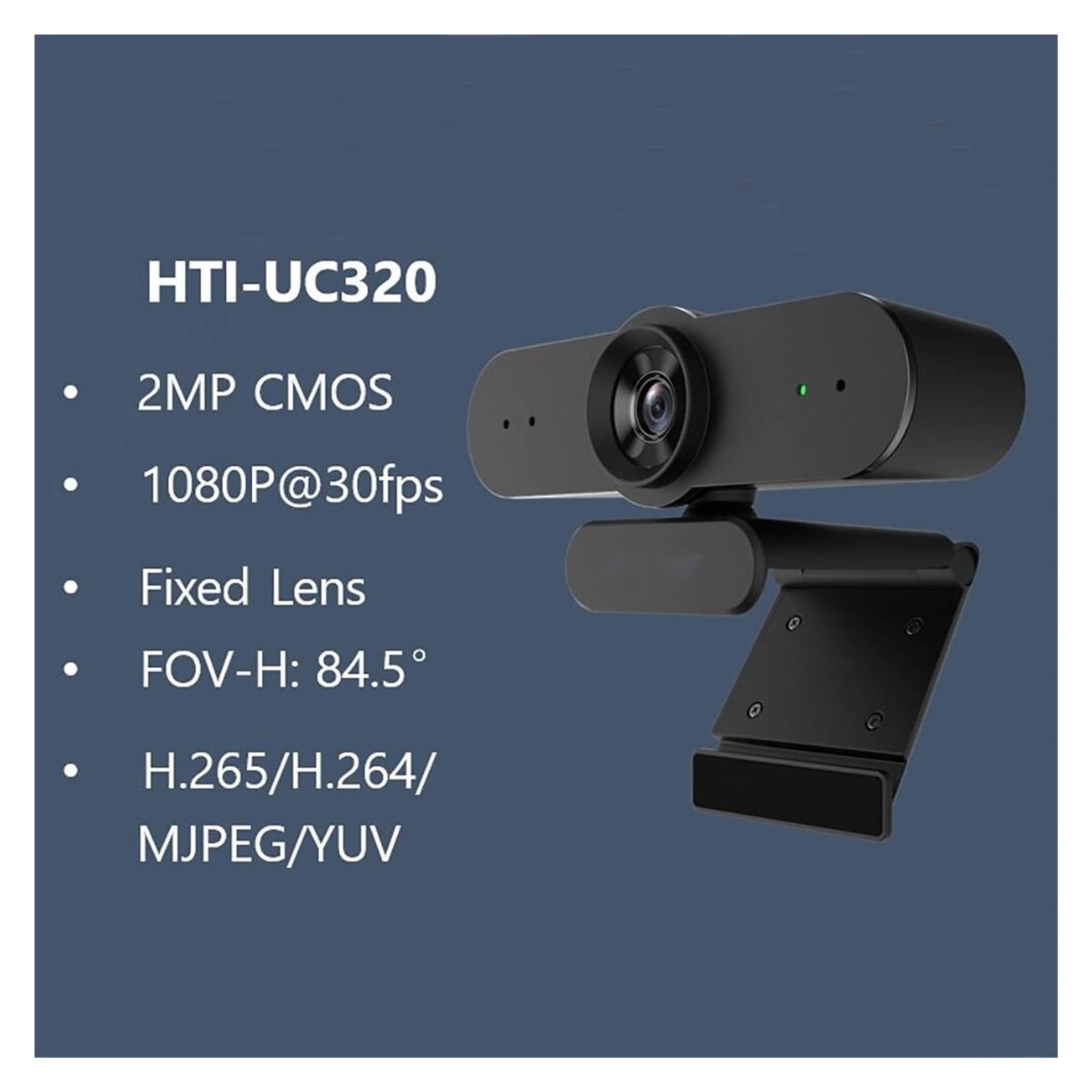 ZAUNCO Webcam Webcam 1080P Full HD Webcam with Microphone USB Plug Webcam for PC Computer Laptop Desktop Live Video Conferencing Gaming Webcam (Color : HTI-UC320)