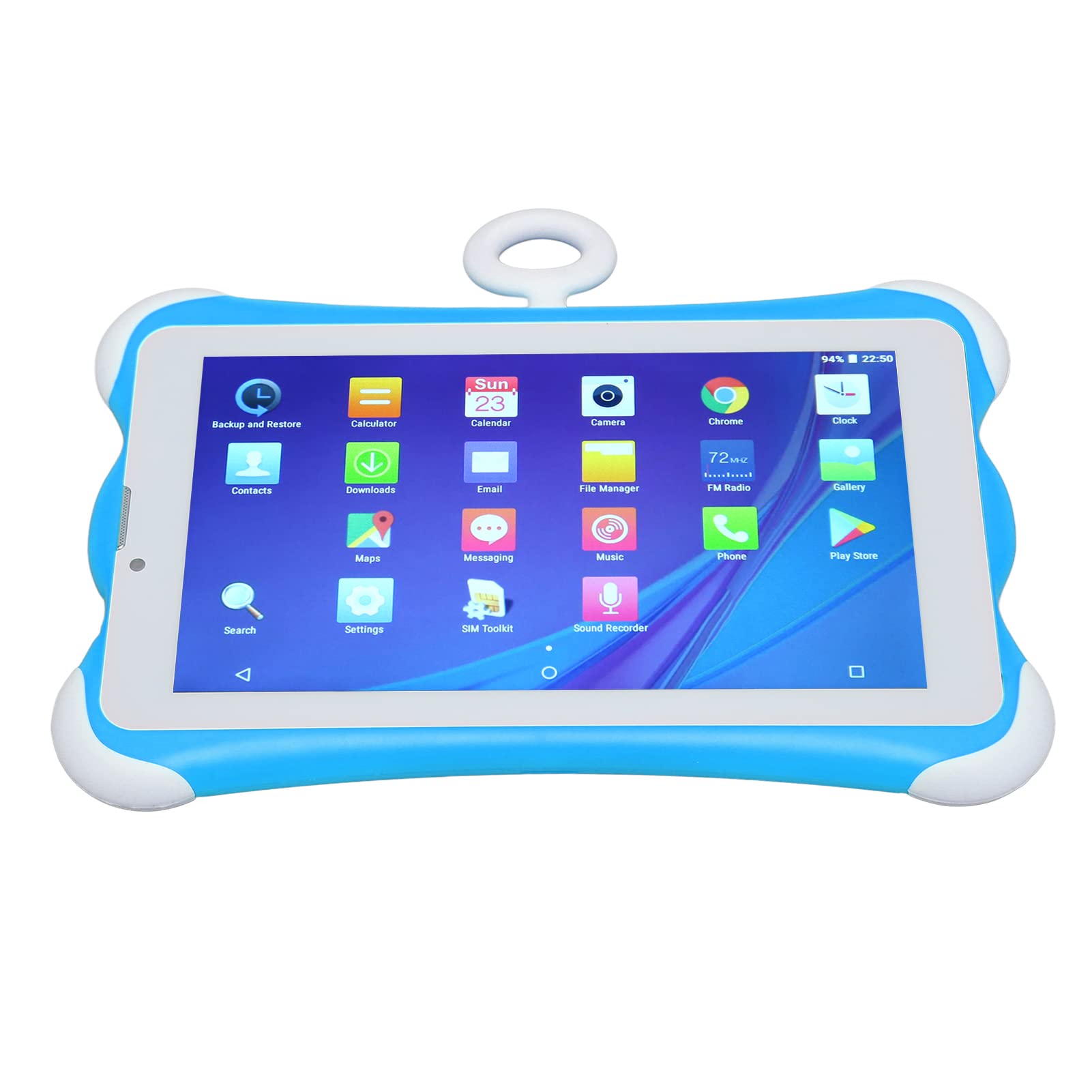 VINGVO 7 Inch Toddler Tablet Kids Tablet 3GB RAM 32GB ROM Blue Call Animation for Education (US Plug)