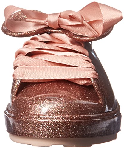 Mini Melissa Girl's Mel BE + Disney Sneaker, Pink Glitter, 3 M US Little Kid