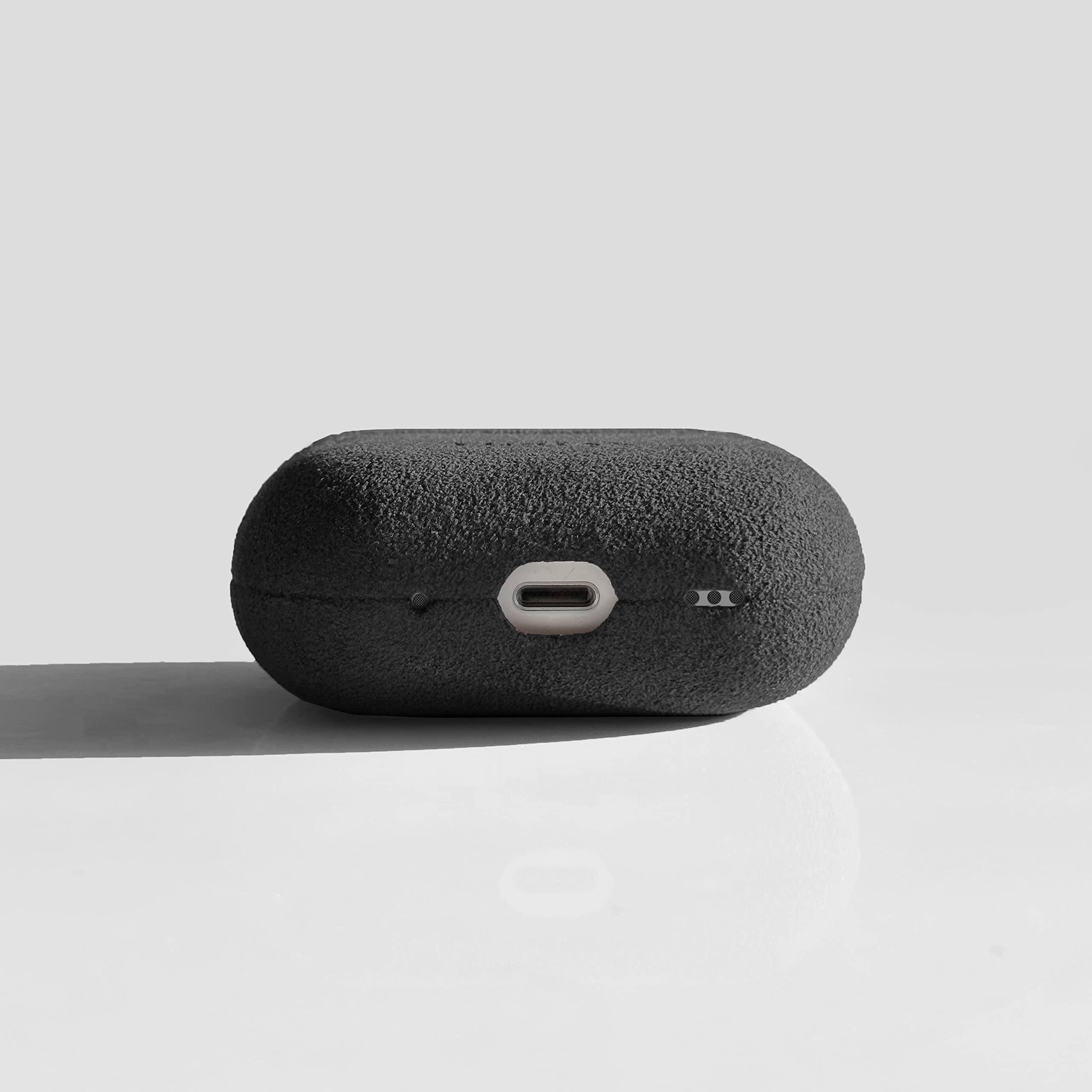 Luriax Alcantara Suede AirPods Pro 2 Case - Black Caviar