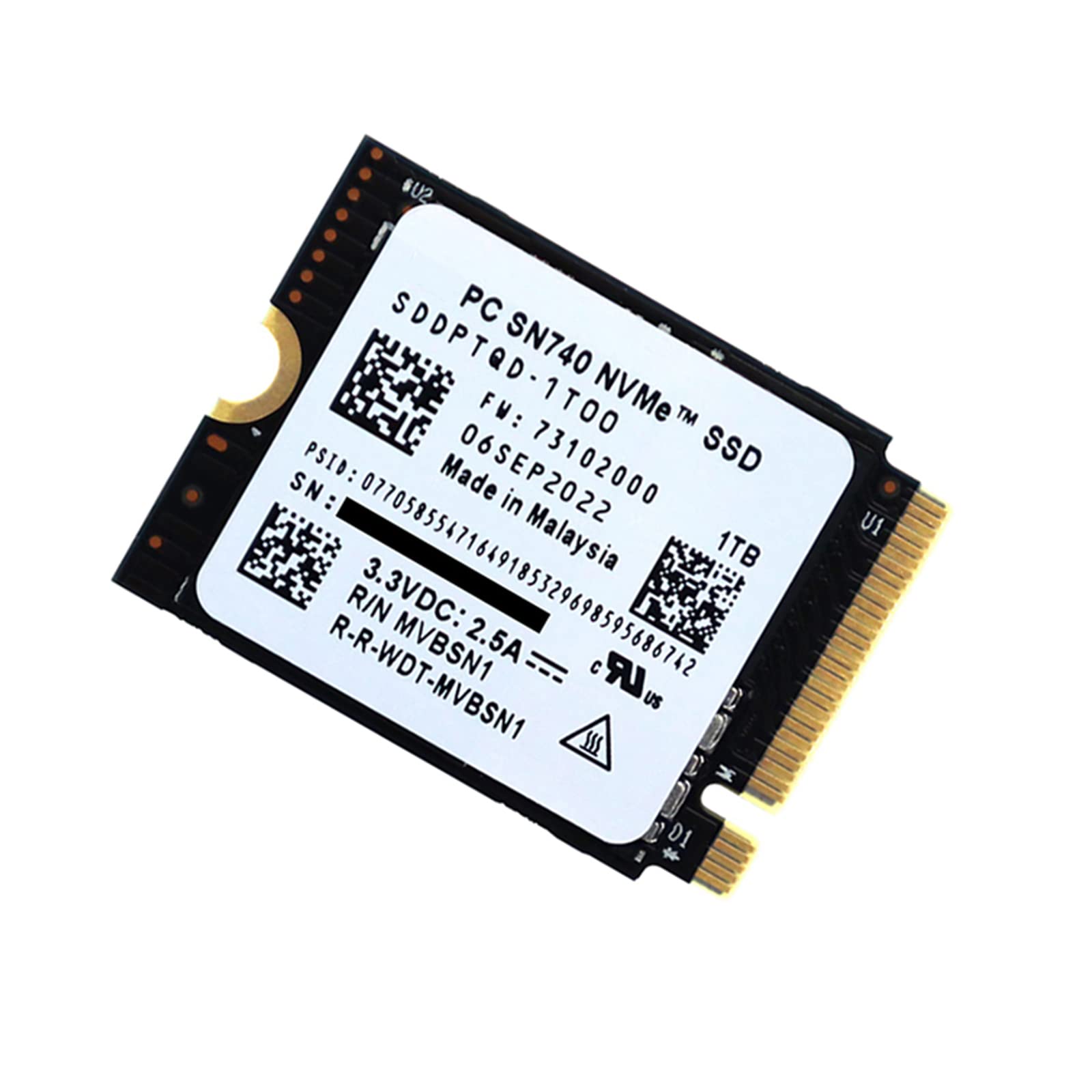 Yassdwbn SN740 m.2 2230 SSD 1TB NVMe PCIE4.0x4 for Steam Deck, for ASUS ROG Flow X Laptop
