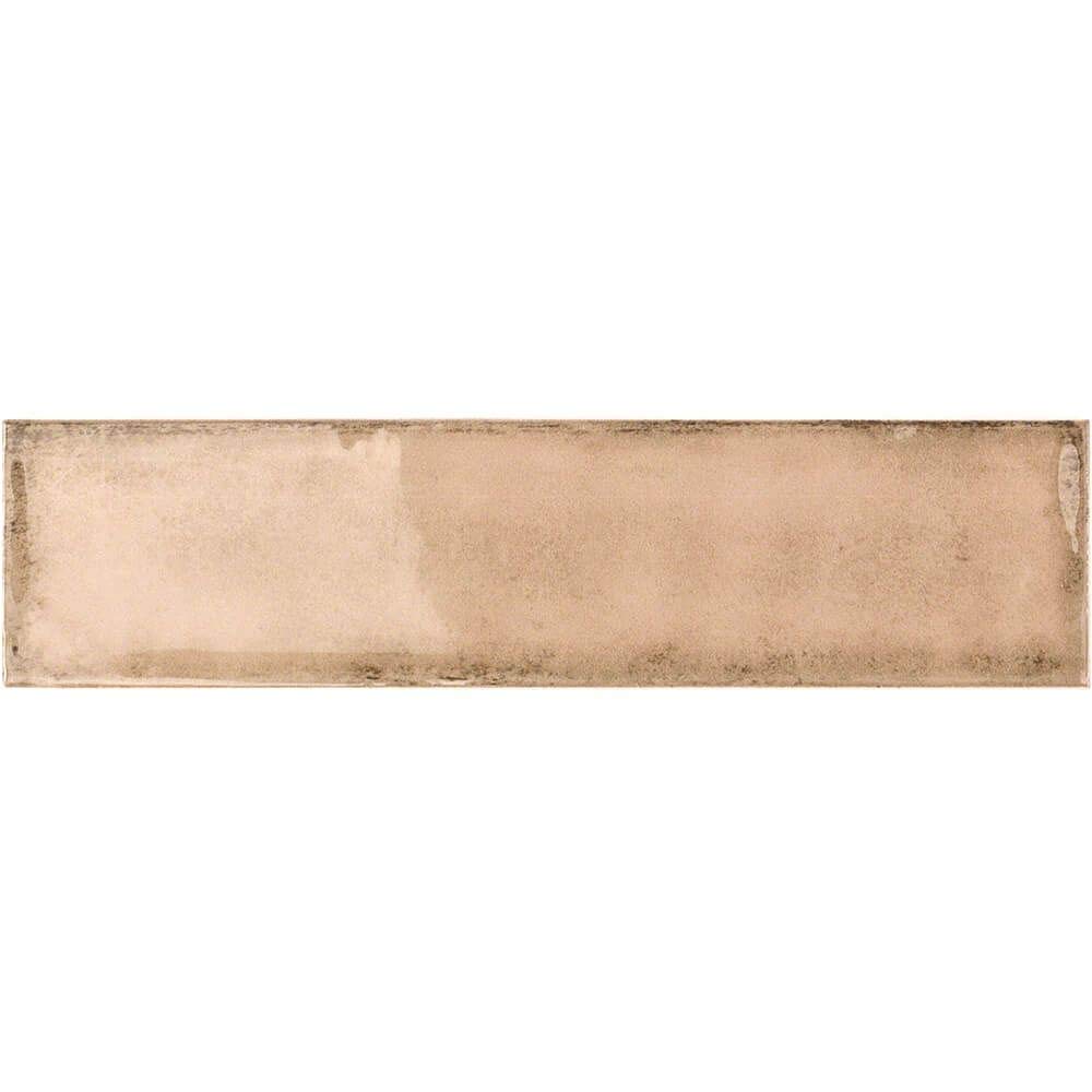 Moze Taupe 3 in. x 12 in. Polished Ceramic Backsplash, Kitchen, Bathroom, Subway Wall Tile Sample