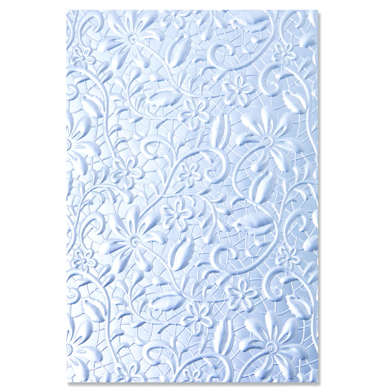 Sizzix 3-D Textured Impressions Embossing Folder Lacey by Kath Breen, 665324, Multicolor