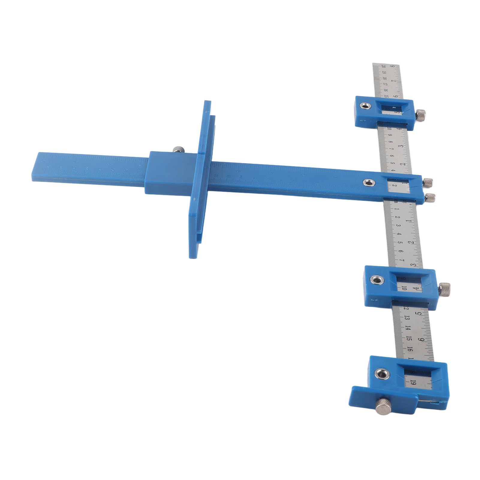 MISNODE Woodworking Hole Positioner Aluminum Alloy Cabinet Hardware Jig Drill Guide Hole Punch Locator Kit Punch Locator for Drawer Door Handle
