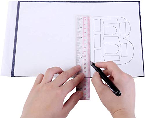 Offeara Carbon Paper, Large Size Graphite Paper, Tracing Paper for Drawing, Black Transfer Paper and Trace Paper, 180 Sheets (9 x 13 Inches) with 5pcs Embossing Styluses Stylus