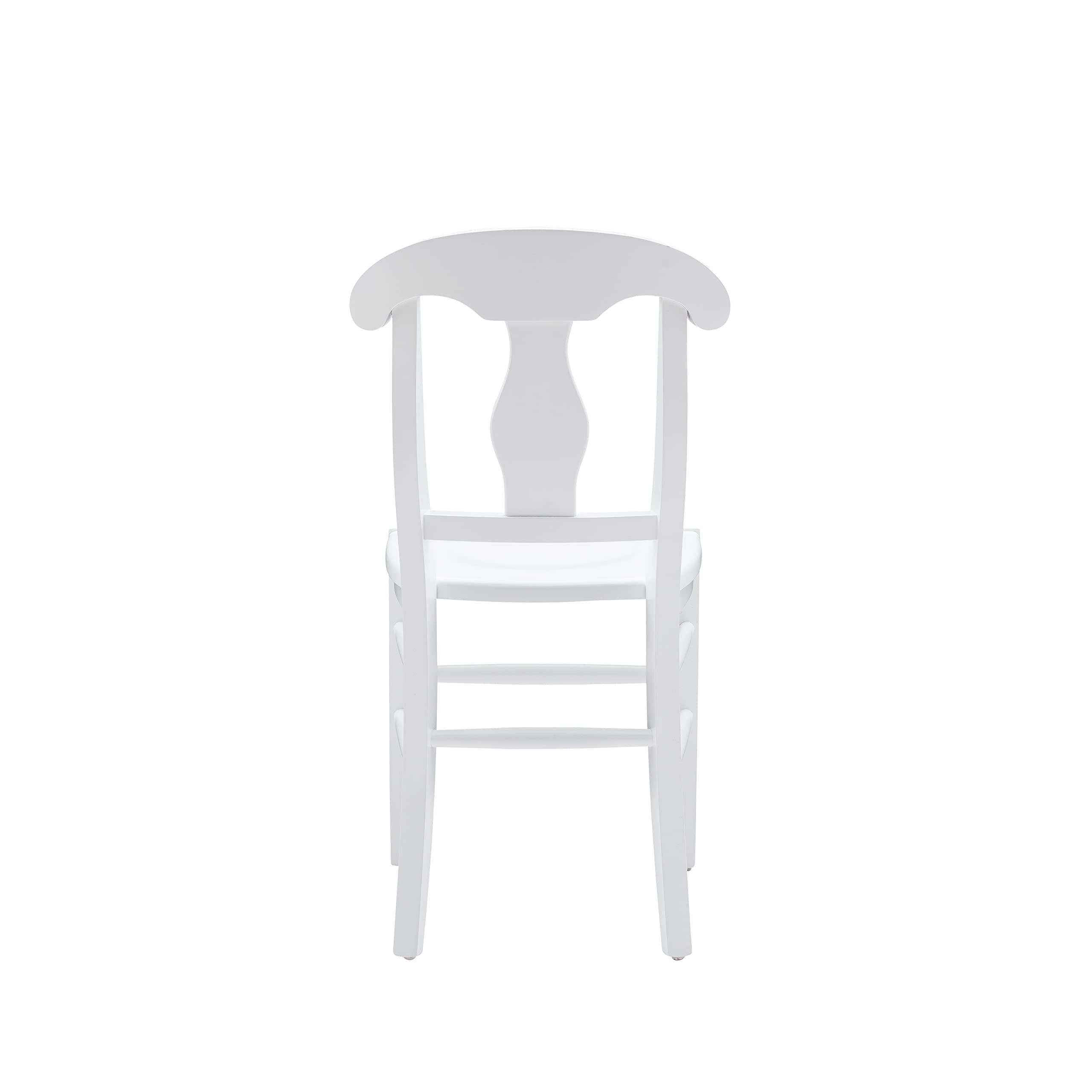 Linon White Waurd Fully Assembled Set of 2 Side Chairs, Dining Height