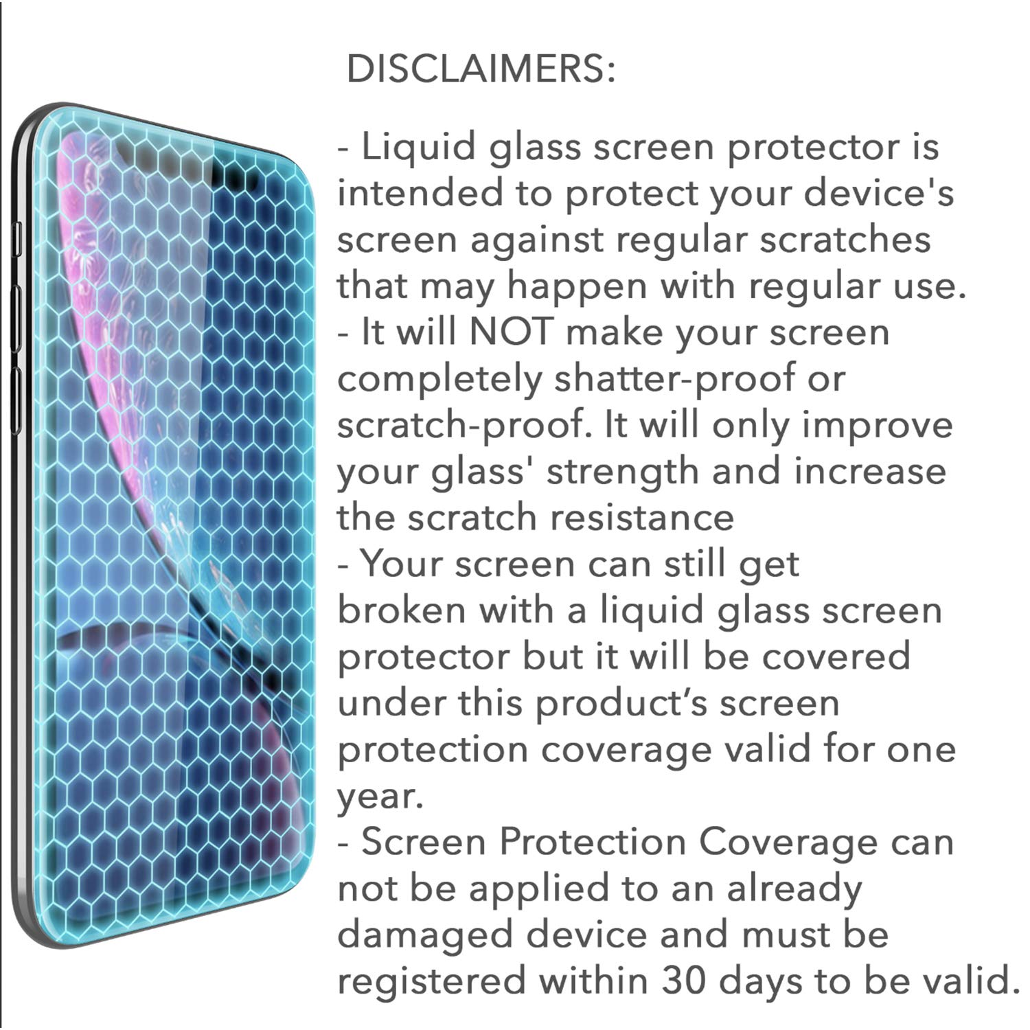 Luvvitt Liquid Glass Screen Protector With $250 Screen Protection - Scratch Resistant Wipe On Coating for All Smartphones Tablets Smartwatches - Universal
