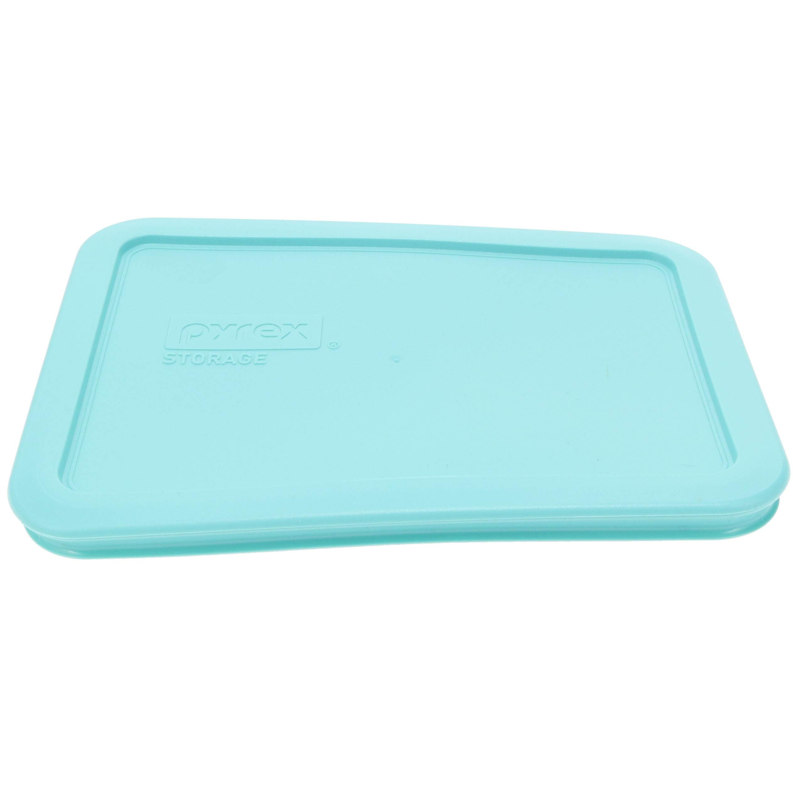 Pyrex (2 7210 Glass Containers & (2) 7210-PC Sun Bleached Turquoise Lids Made in the USA