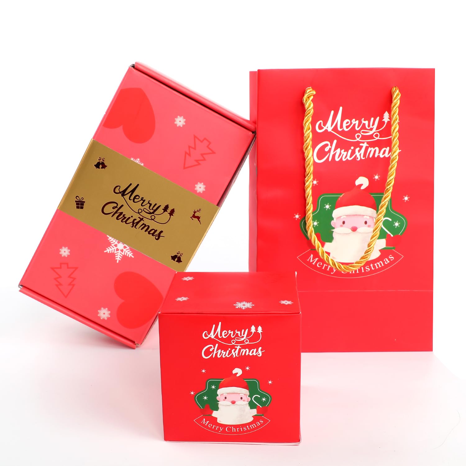 LinTsing Surprise Box Gift Box—Creating The Most Surprising Gift, Merry Christmas Pop-Up Explosion Gift Box, Creativity Folding Bouncing Red Envelope Gift Box (12PCS, Red MERRY CHRIXTMAS)