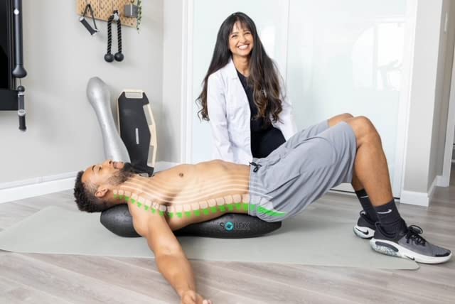 Solex Posture Corrector Foam Body Roller for Muscles Deep Tissue, Spine Alignment Back Roller Helps Increase Mobility, Improve Sleep, Digestion & More, Physical Therapy Foam Roller for Back Pain