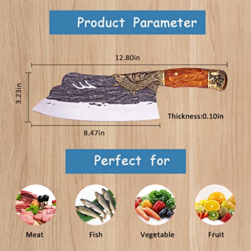 ZONGHAI Slicing Knife with Rosewood Handle - 8.47 inch Steel Blade - Kitchen Knife For Chopping, and Dicing Fruits, Vegetables and Meat