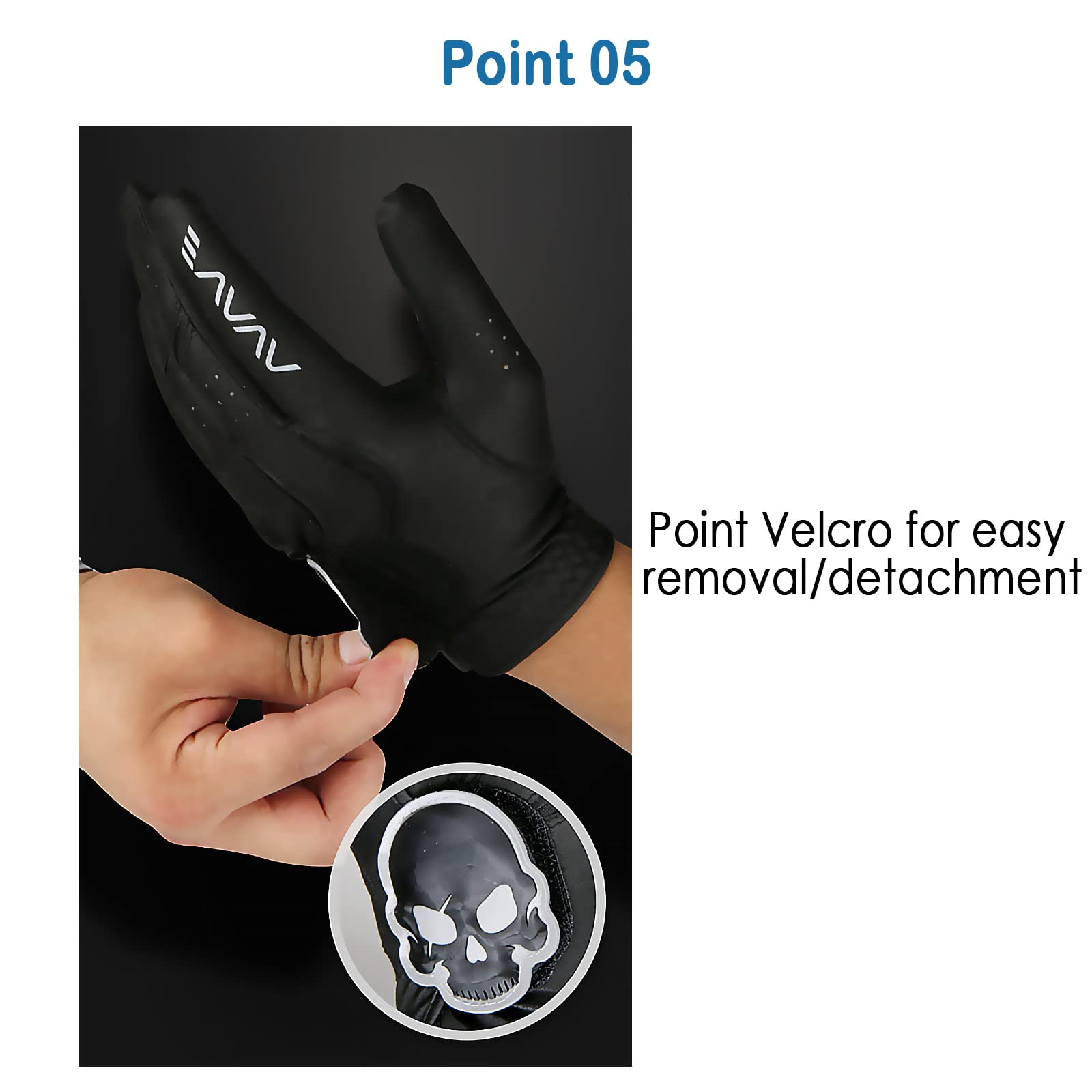 Skull Edition Collar Golf Gloves, for Men or Women, Golf Accessories (Green, 21, Female Right)