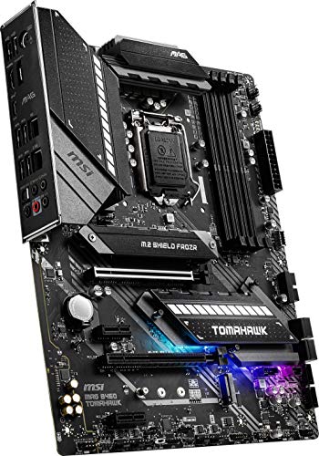 MSI MAG B460 Tomahawk Gaming Motherboard (ATX, 10th Gen Intel Core, LGA 1200 Socket, DDR4, CFX, Dual M.2 Slots, USB 3.2 Gen 2, 2.5G LAN, DP/HDMI, Mystic Light RGB)