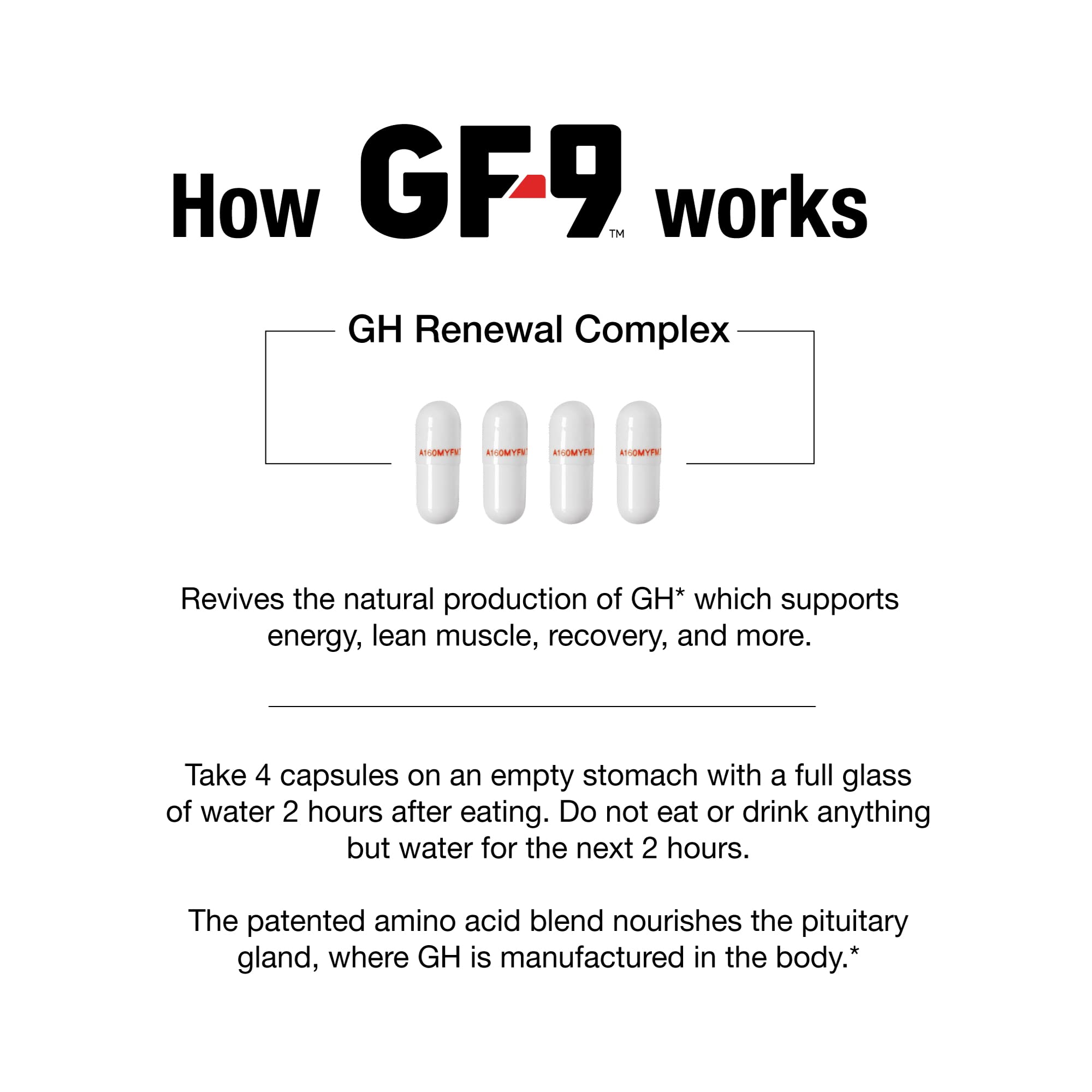 Novex Biotech GF-9 – HGH Boosting Supplement for Men - Workout Supplement for Men – Boost Growth Hormone Naturally, 120 Capsules (30-Day Supply)