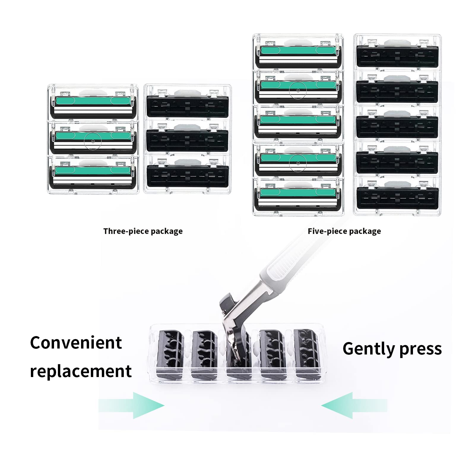 Mens Razor Blade Refills,Compatible with Atra razor handles.30 Count, Delivers a Clean, Close Shave