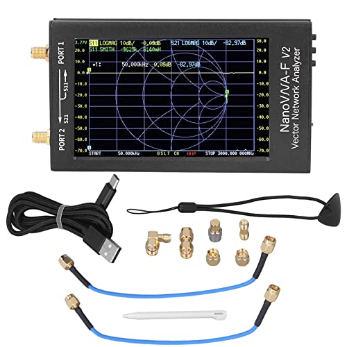 Vector Network Analyzer, 800x480 Resolution HF VHF UHF Antenna Analyzer Full Touch Screen for Short Wave