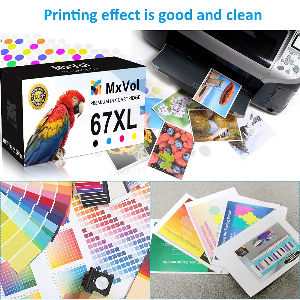 MxVol 215A Toner Cartridges 4 Pack (with Chip) Compatible Replacement for HP 215A W2310A W2311A W2312A W2313A use for HP Laserjet Pro MFP M182nw M183fw M155 M182 M183 Series Printer (4-Pack) (67XL)
