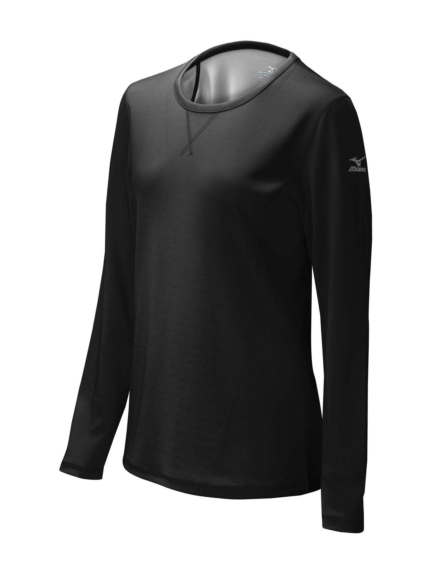 Mizuno Core Dual Hybrid Top, Black/Grey, Medium
