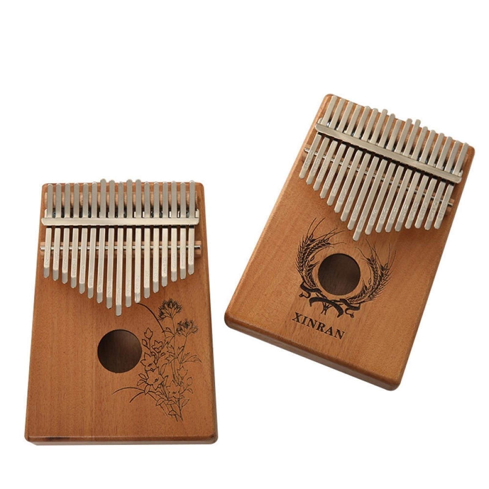 SLFDXDP Thumb Piano Thumb Piano Kalimba Finger Piano 17-Tone Kalimba Beginner Five-Finger Entry Acacia Kalimba Musical Instrument Portable (Color : E)