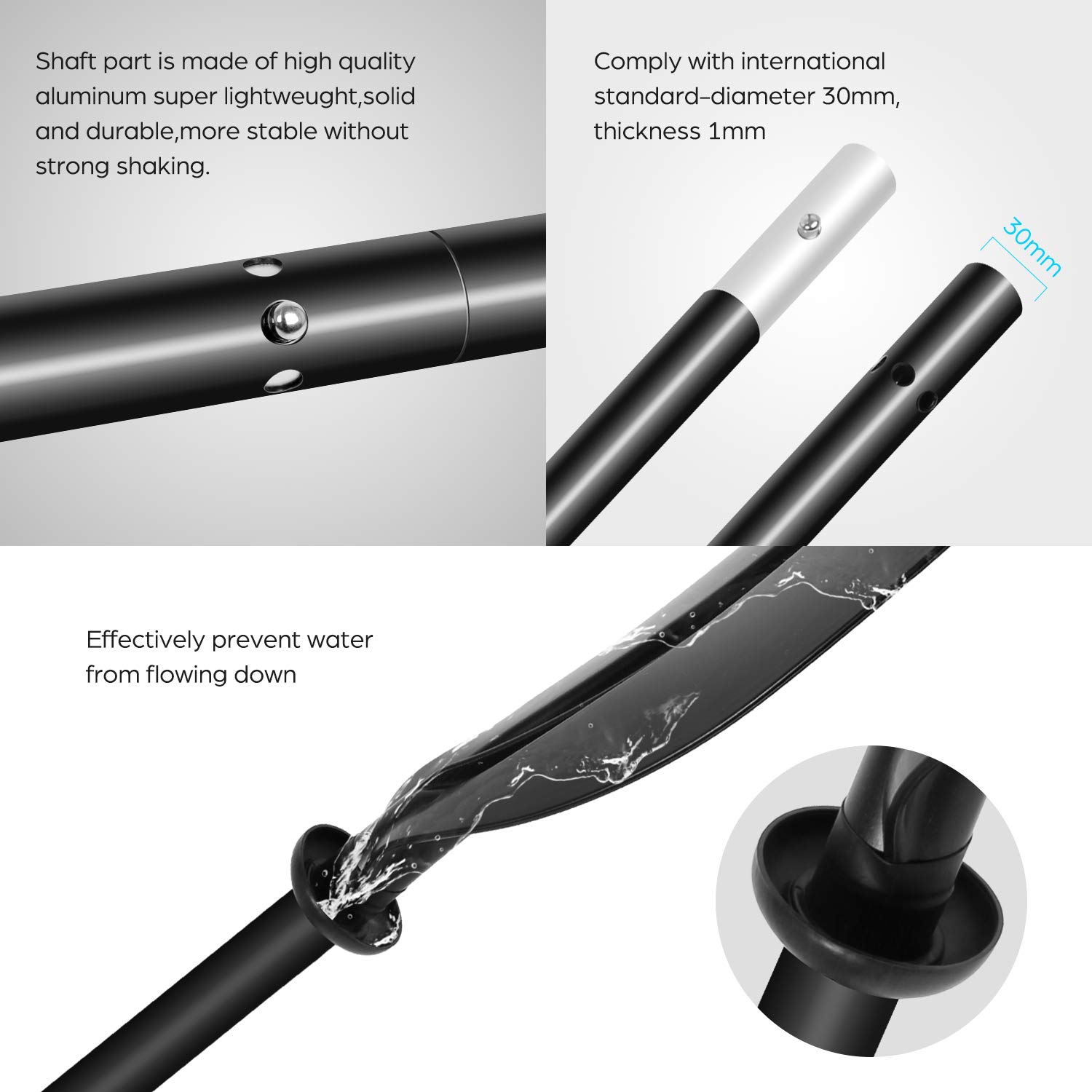 Odoland Kayak Paddle 215CM/84.5 Inches Heavy Duty Aluminum Alloy Lightweight Boating Oar for Inflatable Kayaks with Paddle Leash and Waterproof Pouch, 2 Piece Adjustable Kayaking Paddles