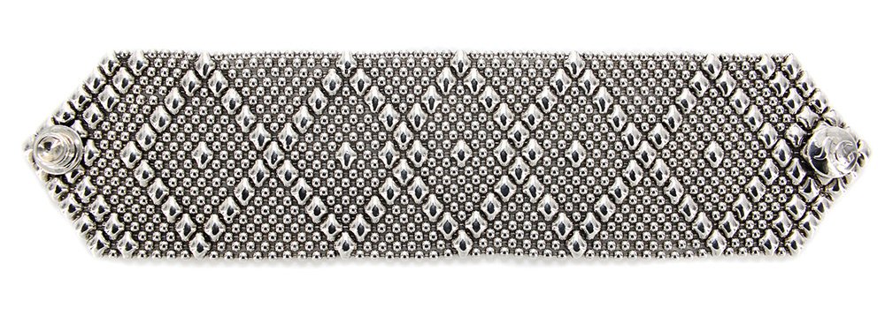 Liquid Metal by Sergio Gutierrez Antique Silver Bracelet B10-AS SG 3 Sizes - SG Pouch Included (7 Inches)