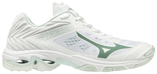 Mizuno womens Wave Lightning Z5 Indoor Court Shoe, White, 8.5 US