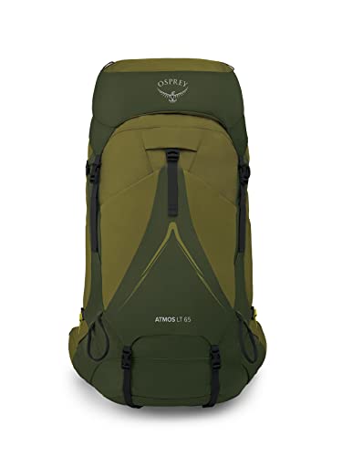 Osprey Atmos AG LT 65L Men's Backpacking Backpack, Scenic Valley/Green Peppercorn, Small/Medium