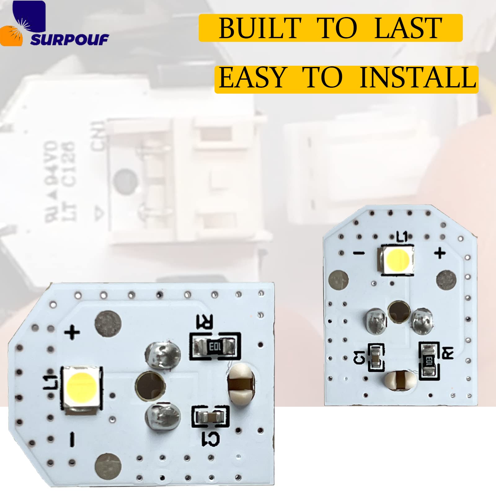SURPOUF (5PK WR55X11132 WR55X26487 WR55X30603 Refrigerator LED Light Bulb Fits for GE Replaces 3033142 AP5646375 PS4704284 EAP4704284